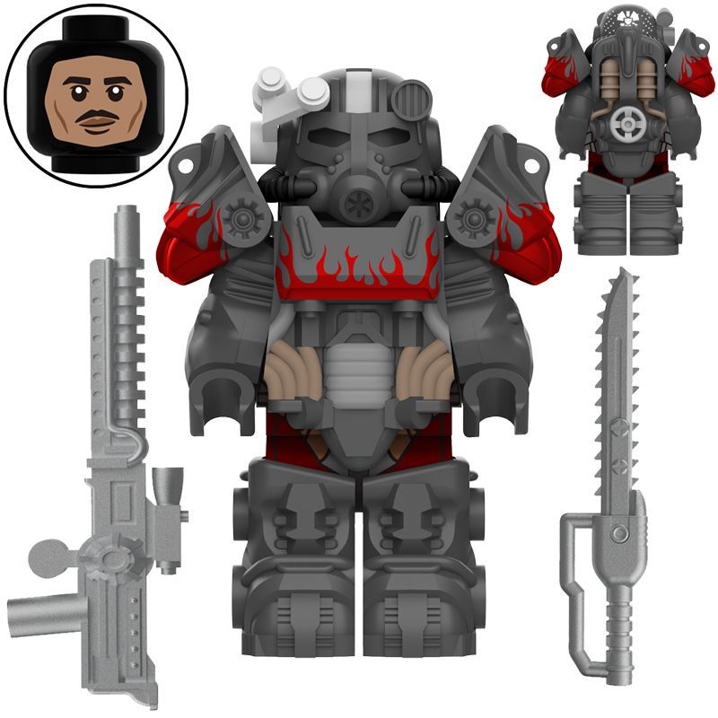 Fallout Shelter Block Toys Figure T60 Power Armor Vault Boy Building ...
