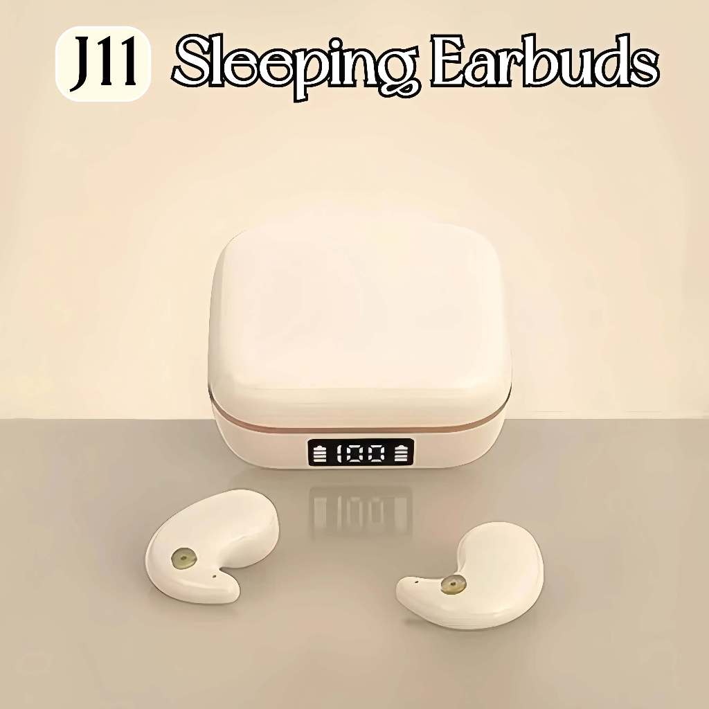 KY J11 Sleepbuds (3 Freebies:1 Cartoon stickers+1 Game sleeve+1 Silicon lanyard) HiFi Level ...