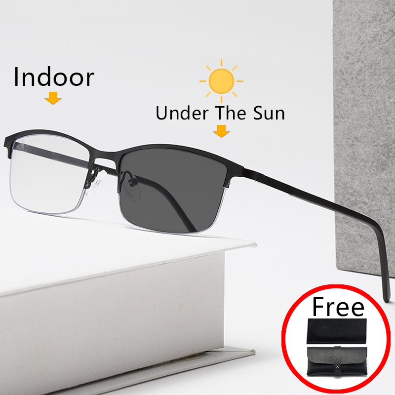 Photochromic Anti Radiation Glasses For Men Square Anti Blue Light ...