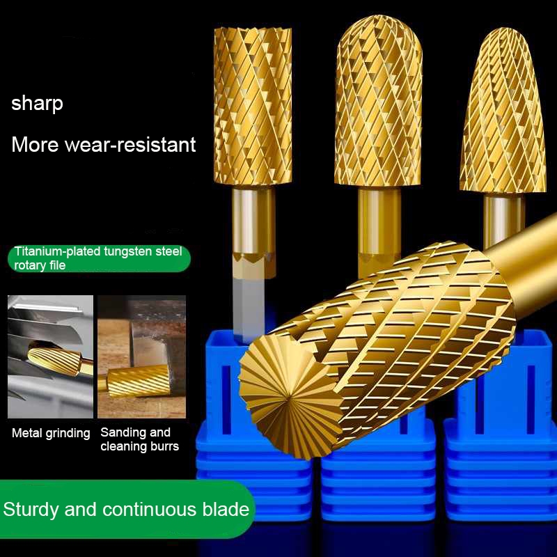 Cemented Carbide Rotary File Titanium-plated Tungsten Steel Reaming ...