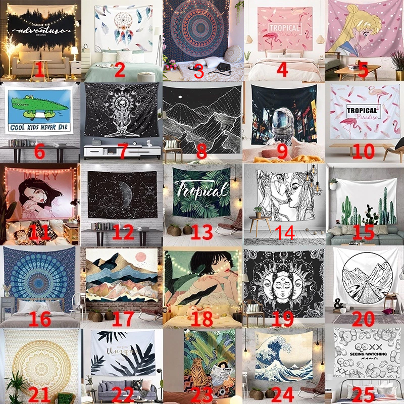 Ready Stock High Quality Bohemia Wall Tapestry Multi-pattern And Multi ...