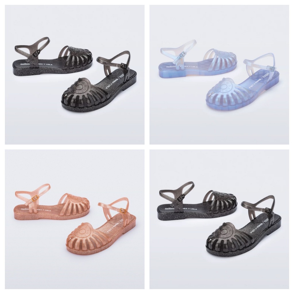Melissa New Style Flat Sole Classy Sandals Retro Roman Shoes | Shopee ...