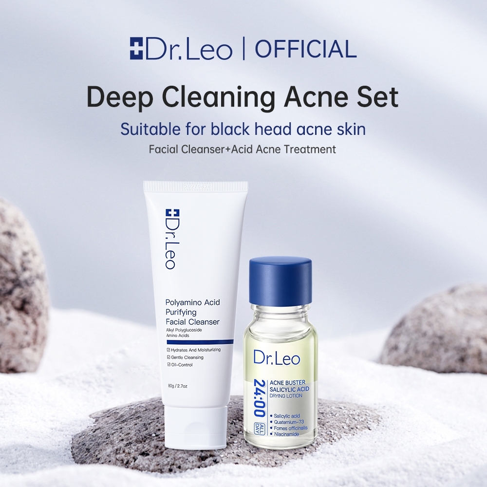 Dr.Leo Acne Essence+Facial Cleanser+Hydrating Mask Anti-Acne Cleansing ...