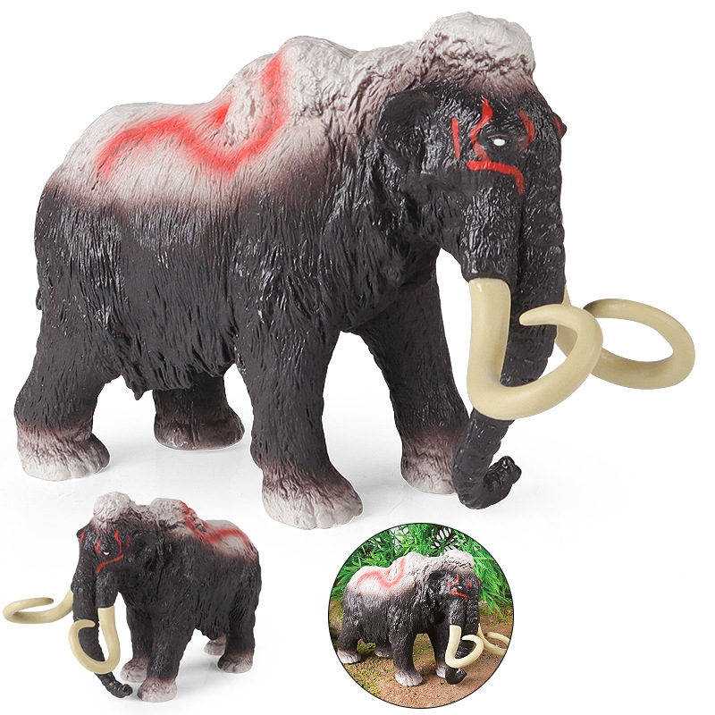 Children simulation of ancient animal toys animal models large mammoths ...