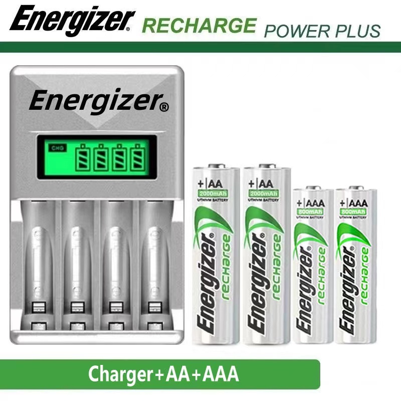 Energizer AA 2000mAh/AAA 800mAh Ni-Mh Rechargeable Batteries With 4 ...