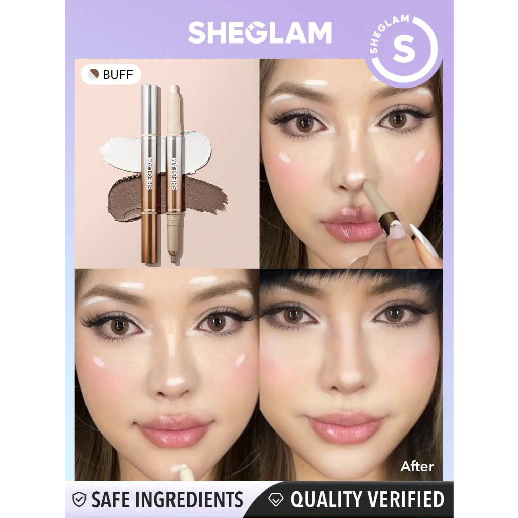 SHEGLAM Fine Line 2-In-1 Nose Contour and Highlighter Pen-2-Color ...