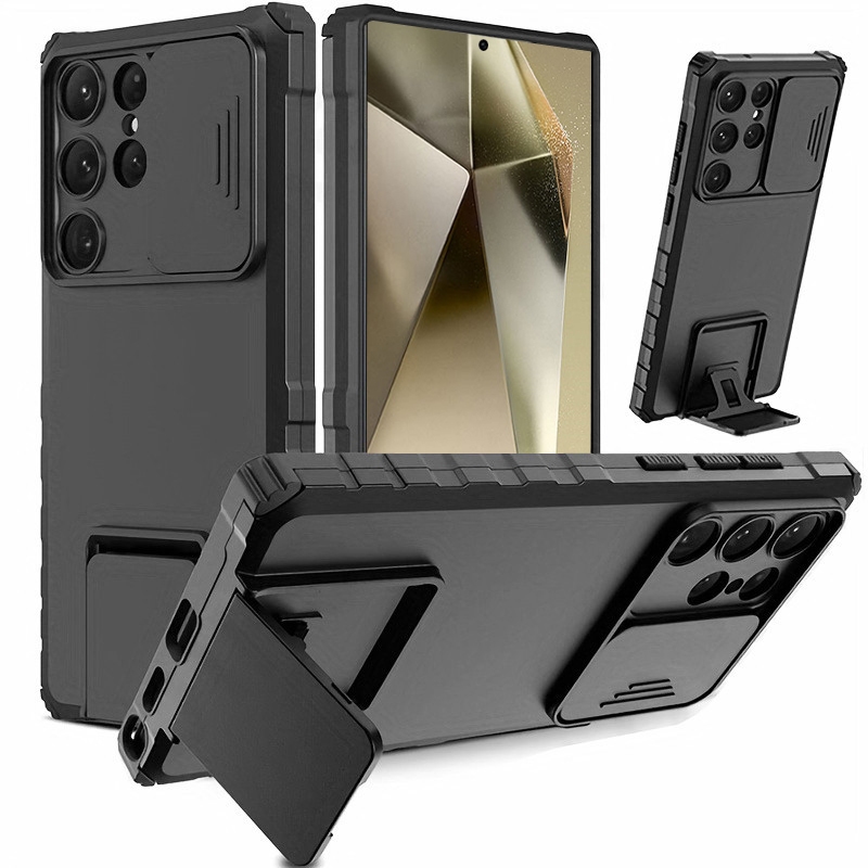 Shockproof Heavy Hard Case with Stand for S25 Ultra S24 Ultra S24 Fe ...