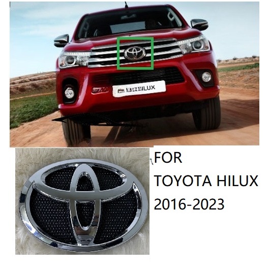 original quality front bumper grill logo For TOYOTA HILUX 2015 2016 ...