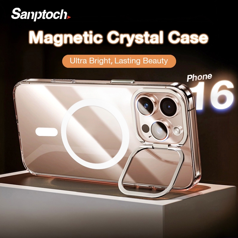 Sanptoch For Masgnetic Crystal Clear Phone Case For iPhone 16 Pro Max ...