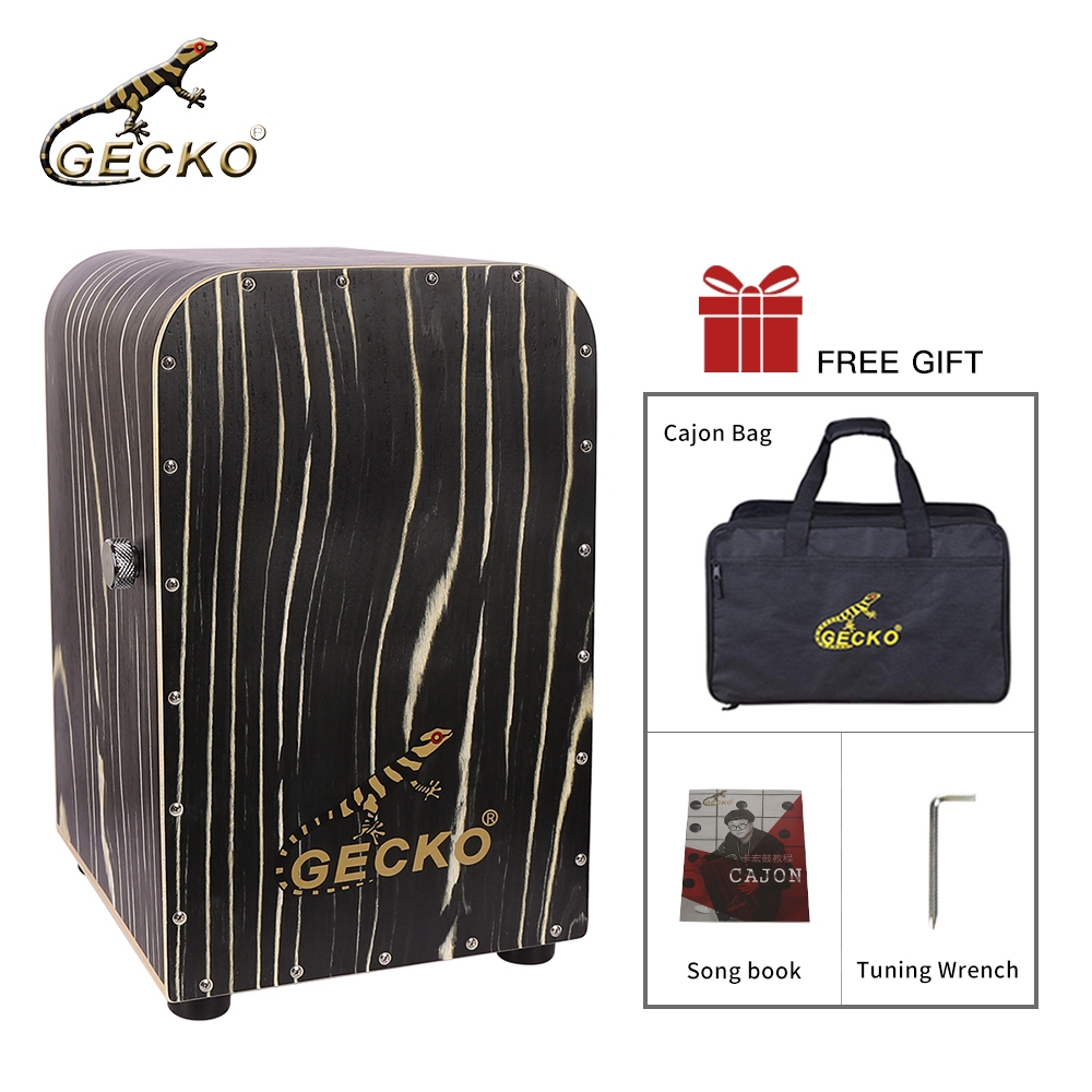 GECKO Cajon Box Drum with Snare and Bass Tone for Acoustic Music Play ...