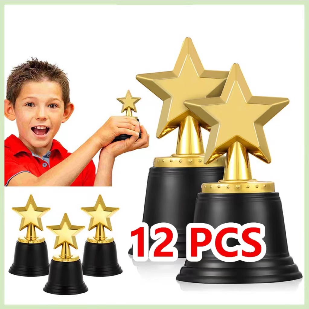 12Pcs/set Mini Star Trophy Awards Trophies for Party Celebrations ...