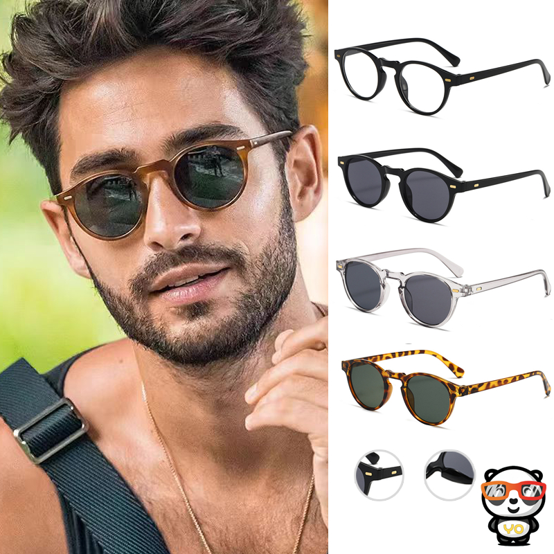 YOo Retro Round Frame Sunglasses Small Frame Fashionable Men Women ...