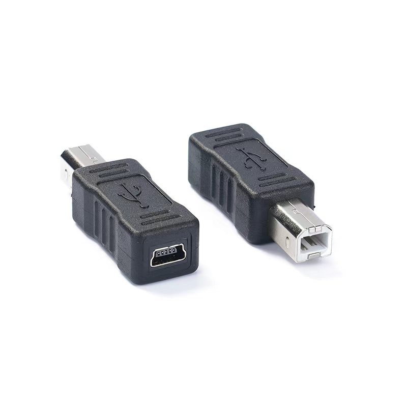 2pcs/lot USB 2.0 Type B male to Mini USB 5-Pin Type B FeMale Adapter ...