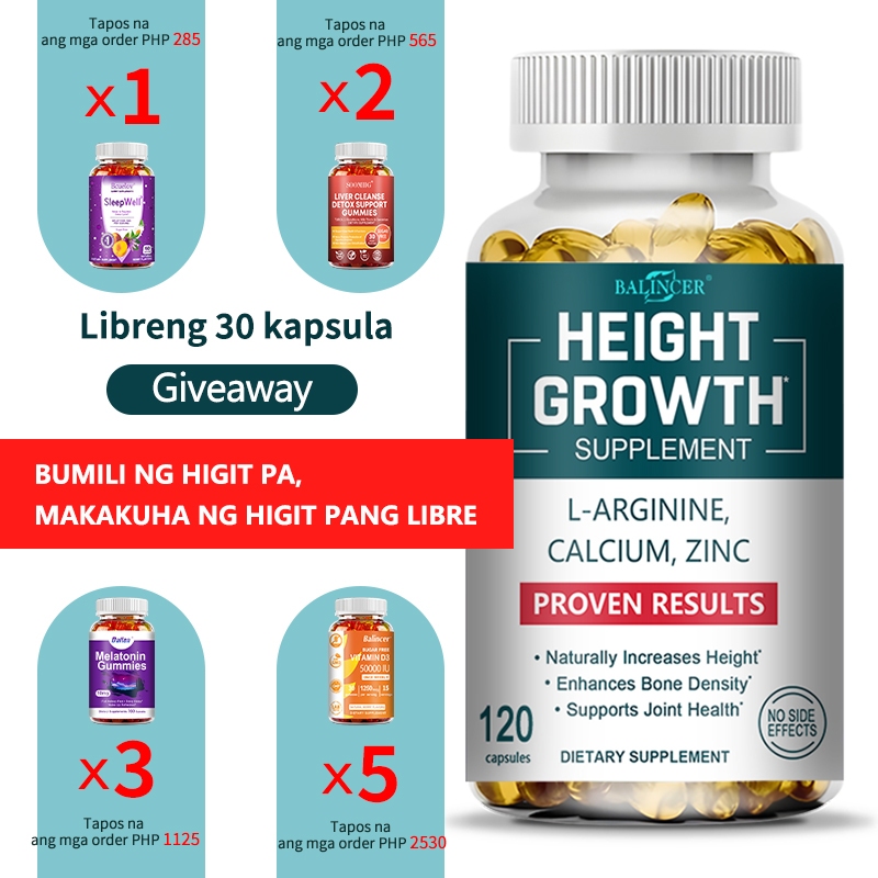 Height Growth Supplement - Helps Bone Strengthening and Growth ...