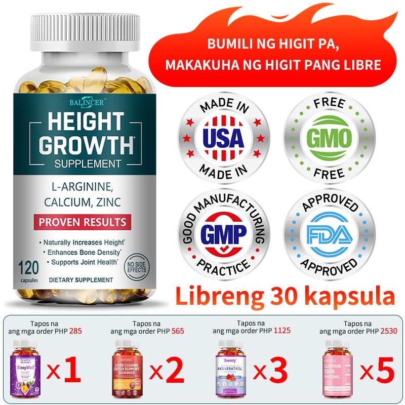 Balincer Height Growth Maximizer, Bone Growth Supplement for Kids and ...