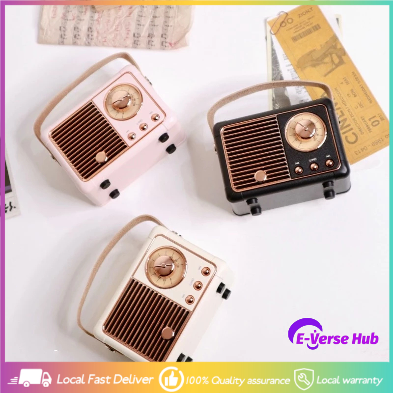 Retro Bluetooth Speaker | Radio Aesthetic Wireless Portable Vintage ...