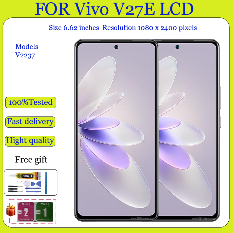 Original AMOLED Vivo V27e LCD Display Touch Screen Replacement Original ...