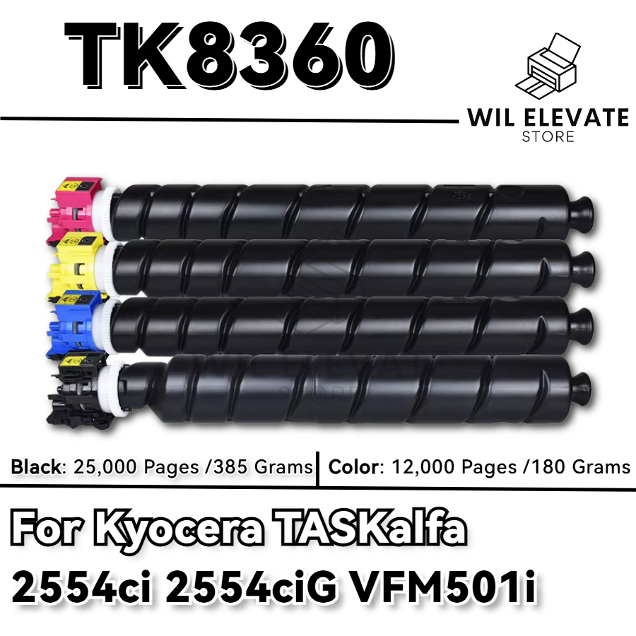 WilElevate Toner Cartridge TK8360 For Kyocera TASKalfa 2554ci 2554ciG ...