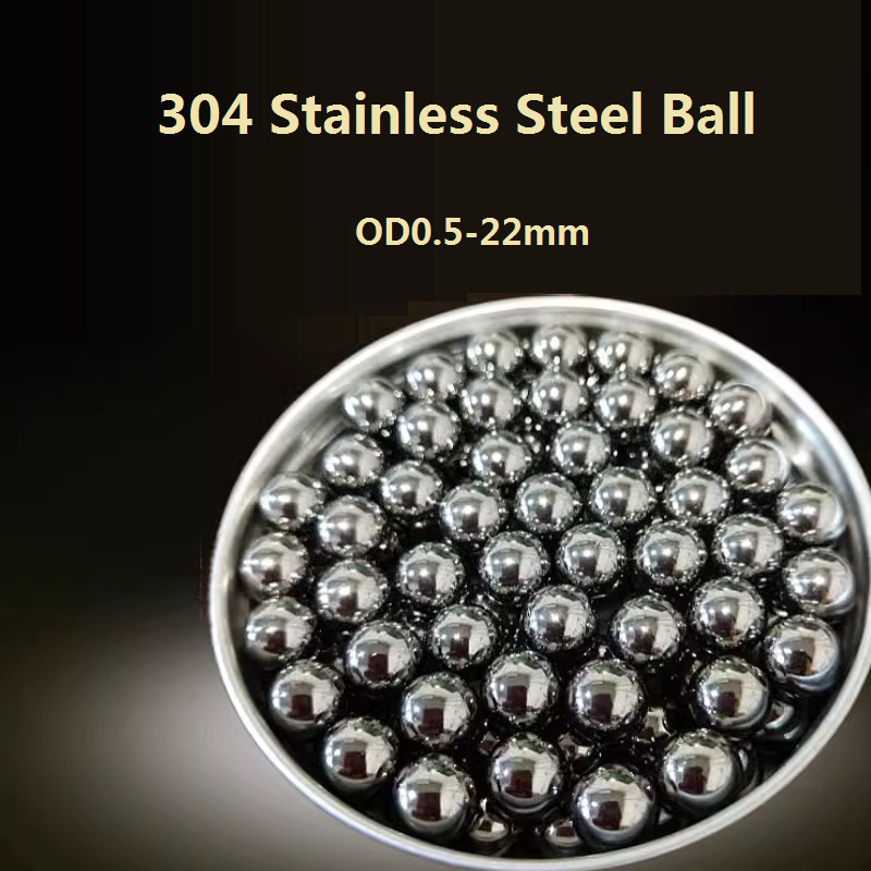 304 Stainless Steel Ball OD0.5mm-22mm Precision Bearing Solid Small Steel Ball Particle Round ...