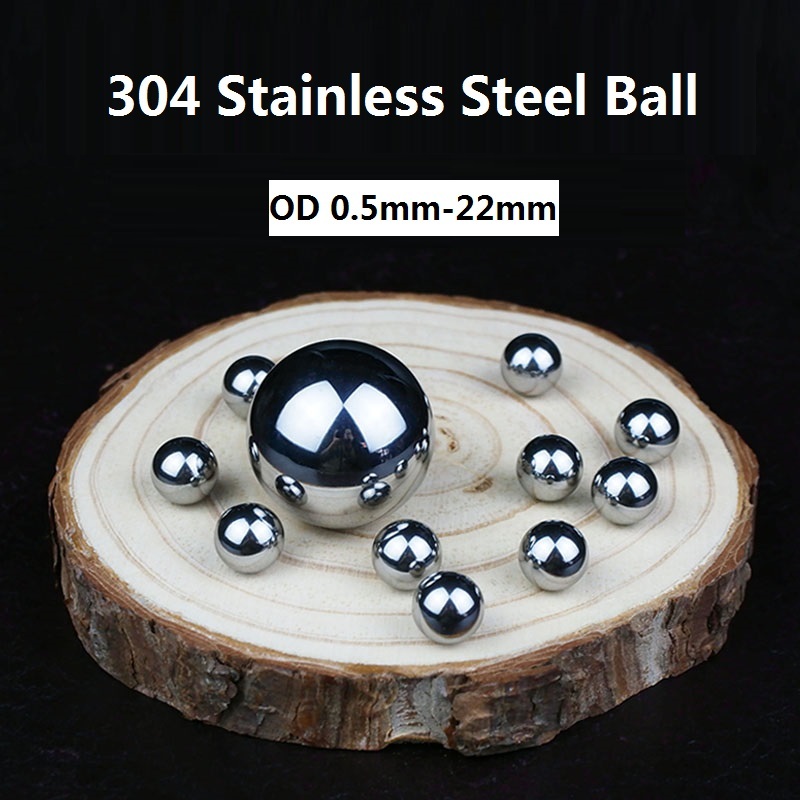 304 Stainless Steel Precision Bearing Steel Ball OD0.5mm-22mm Solid Steel Ball Small Spherical ...