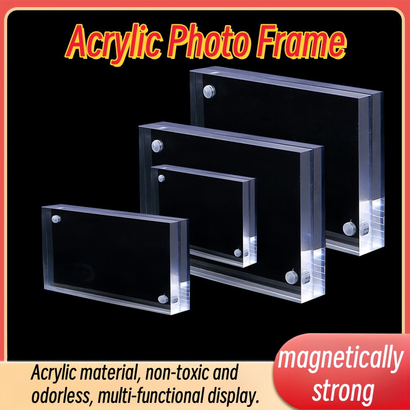 Magnetic Clear Acrylic Photo Frame Magnetic Picture Photo Holder ...