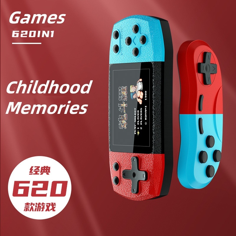 2 Player Gameboy Game Box 620 Games Portable Retro Mini Game Machine ...