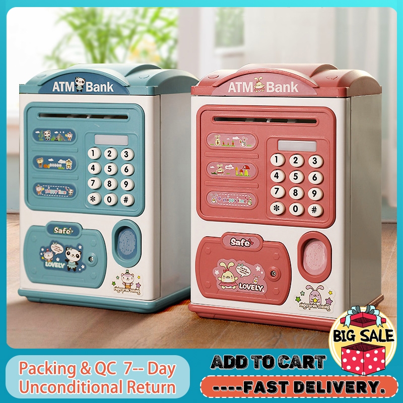 【COD】Alkansya For Kids Fingerprint Piggy Bank Money Save Box Banks Toys ...