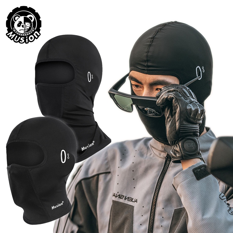 Musion Cycling Helmet Balaclava with Glasses Hole Motorcycle Full Face ...