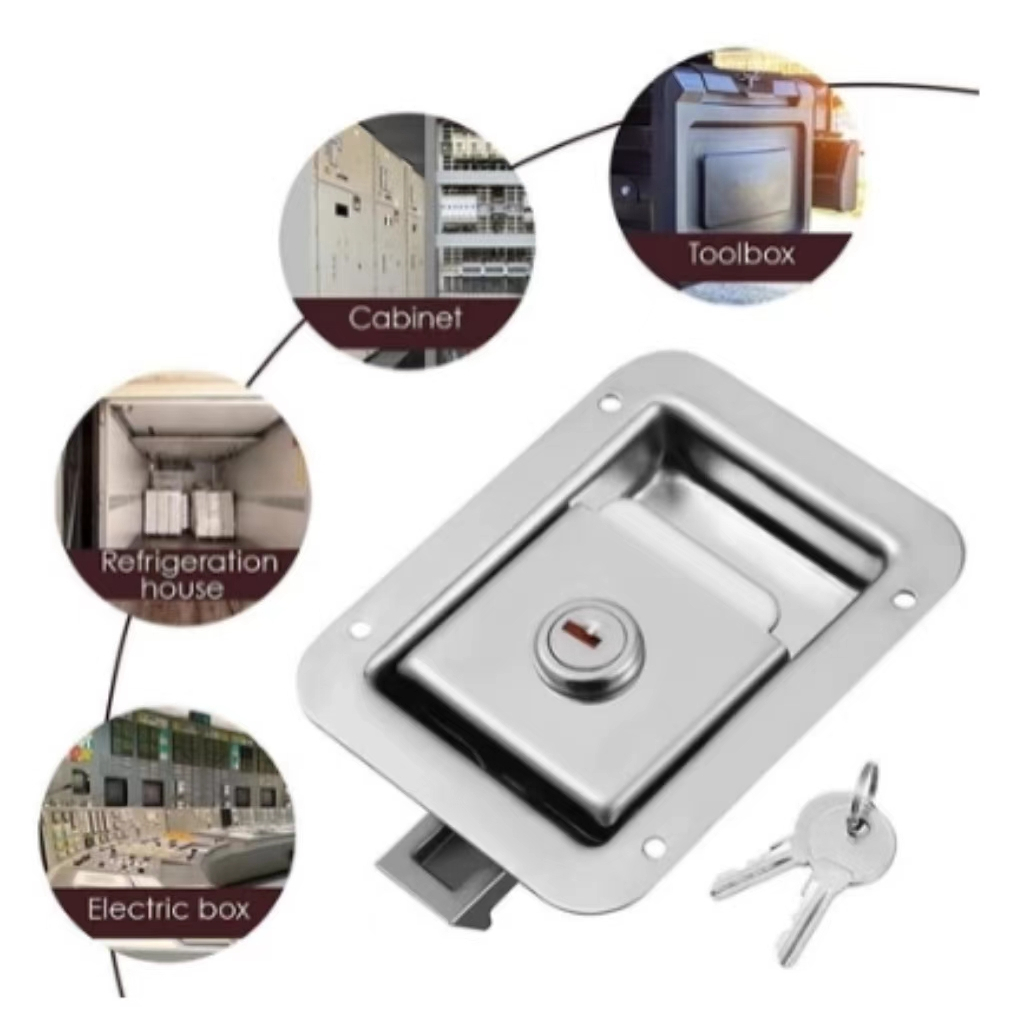 Paddle Slam Latch with Lock & Key Travel Trailer Lock Stainless Steel ...