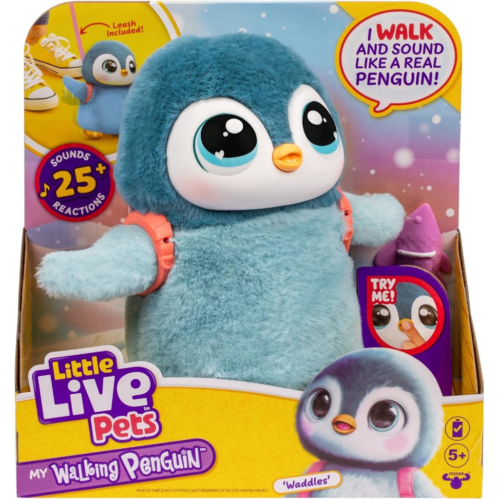 Little Live Pets My Walking Penguin - Waddles Soft and Cuddly ...