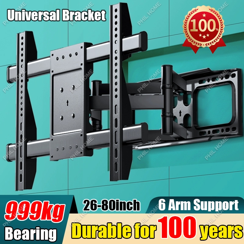 6 Arms Unvisal TV Wall Mount Bracket 20"-80" Retractable Bracket ...