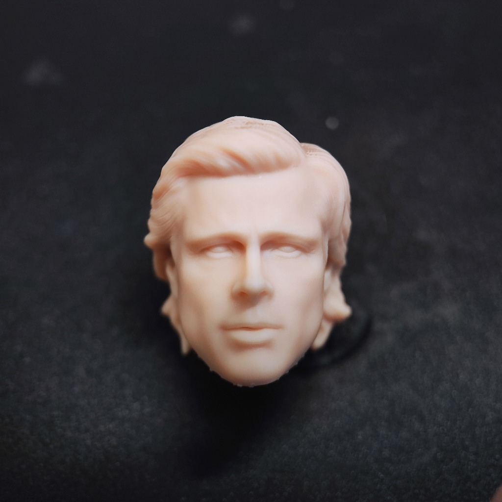 Unpainted 1/12 Scale Brad Pitt Head Carved Model Fit For 6 inches ML SHF MEZCO McFarlane Male ...