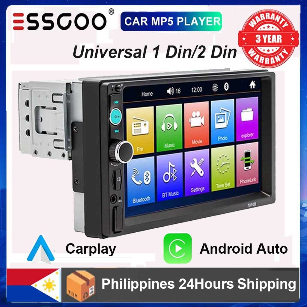 ESSGOO 7018B 7" Car Player 1 Din 2 Din Universal Multimedia MP5 Player Support Mirror Link USB ...