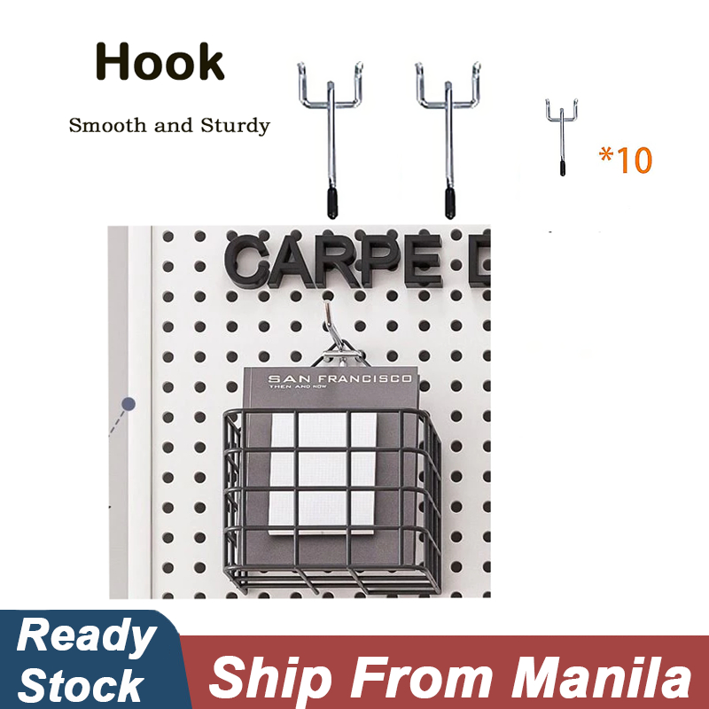 10pcs Pegboard Hooks High Quality Heavy Duty Hooks | For Pegboard Grid ...