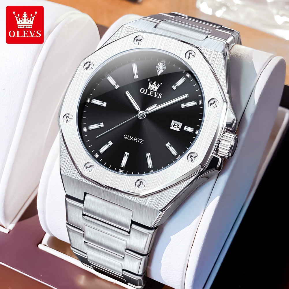 OLEVS Watch For Men Water Proof Original With Box Stainless Steel 3613 ...