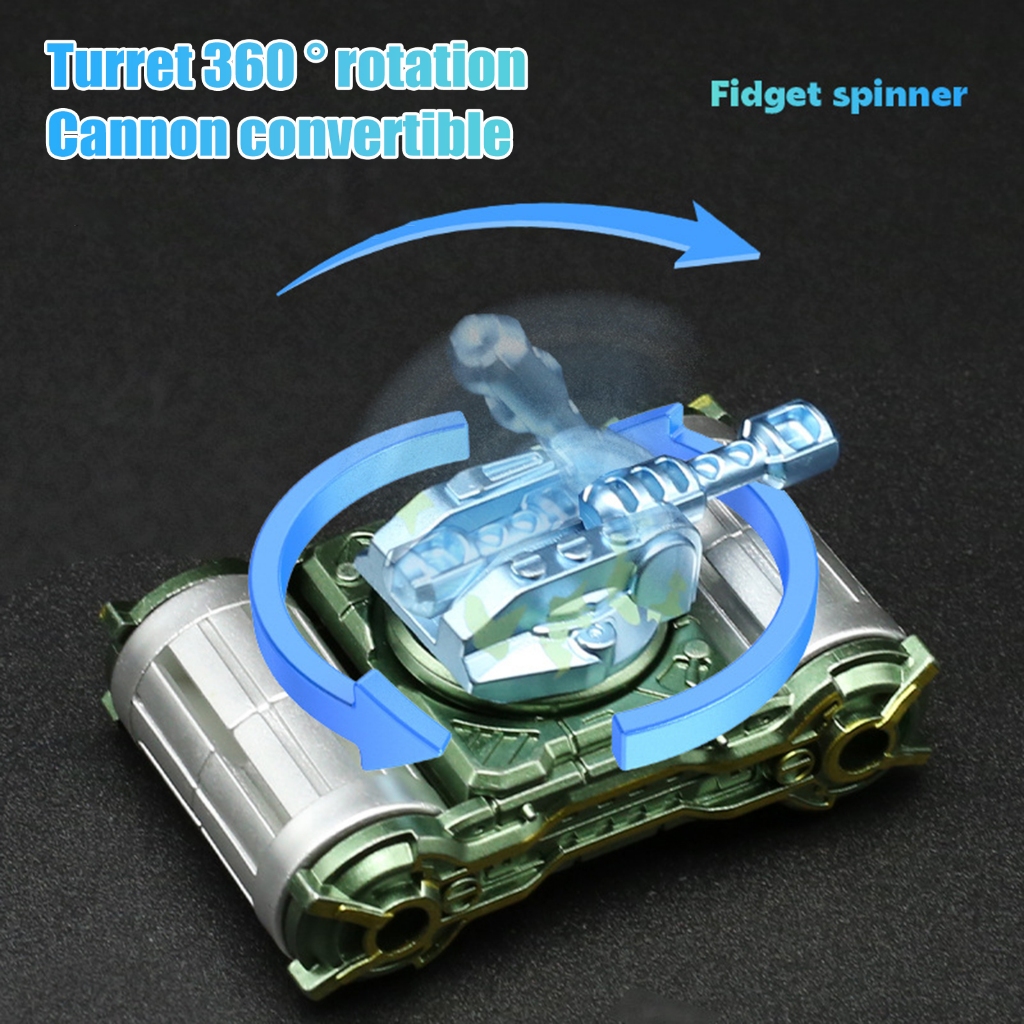 Lahtialu Spinning Gyro Toy Metal Tank Fidget Spinner Deformable Stress ...