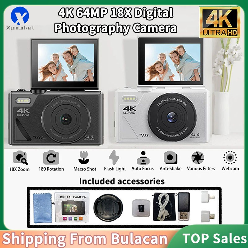 Xpmarket 64MP 18X Digital Photography Camera 4K WIFI Web Camcorder ...