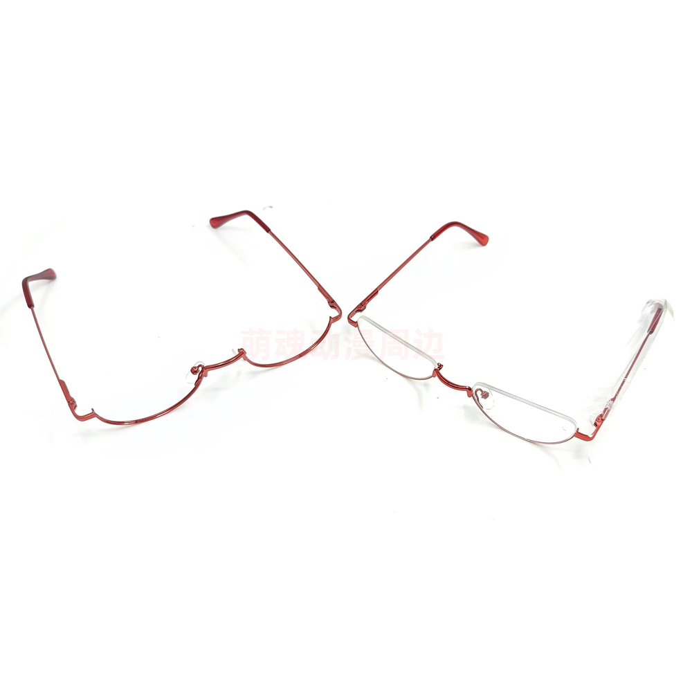 Anime half oval red glasses anime cosplay accessories Rize Cosplay ...