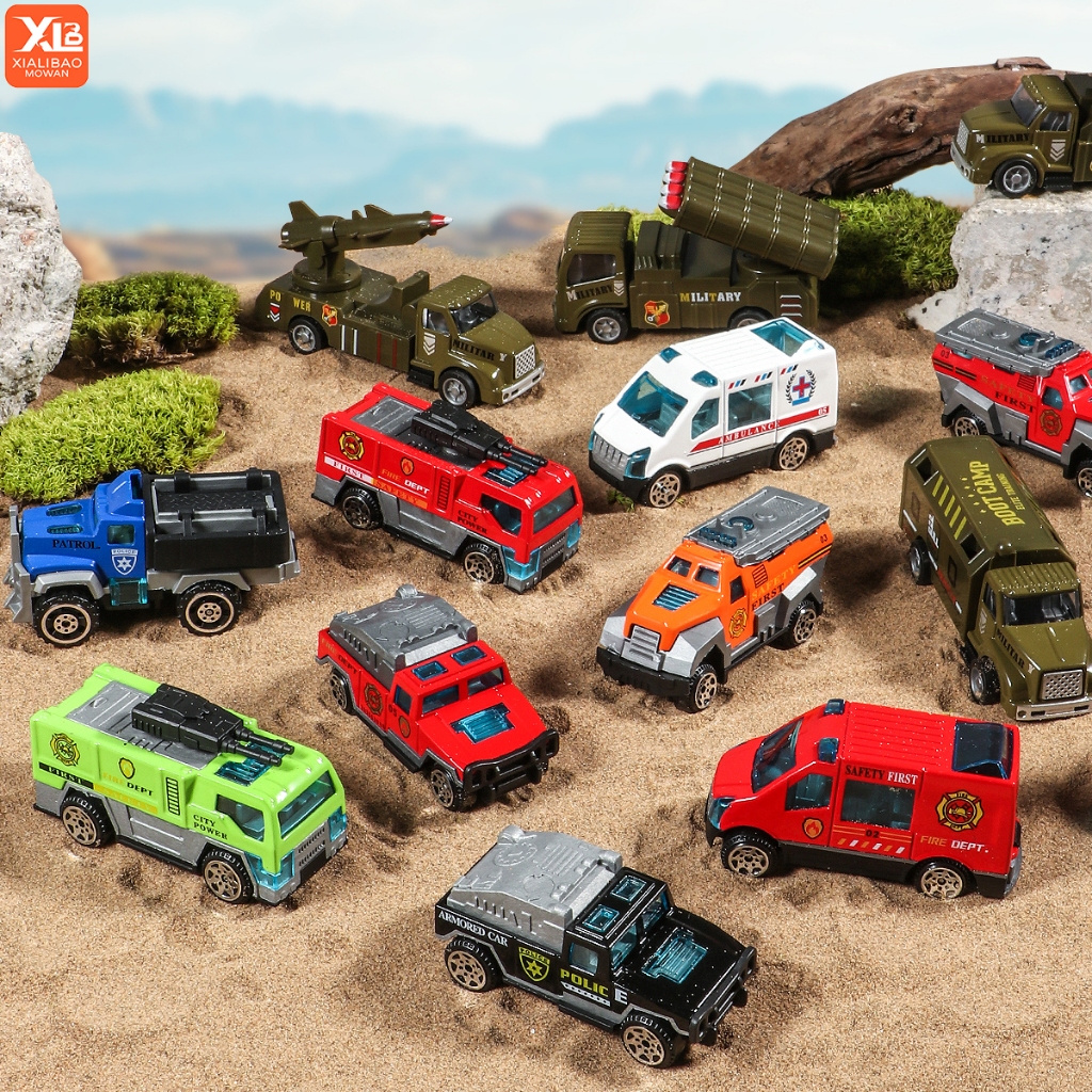 6pcs/set Alloy Diecast Engineering Car Military Armored Transport Model ...