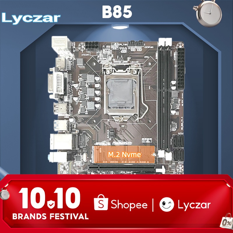 B85 Desktop Motherboard Nvme M.2 LGA 1150 for 4th gen i3 i5 i7 CPU ...