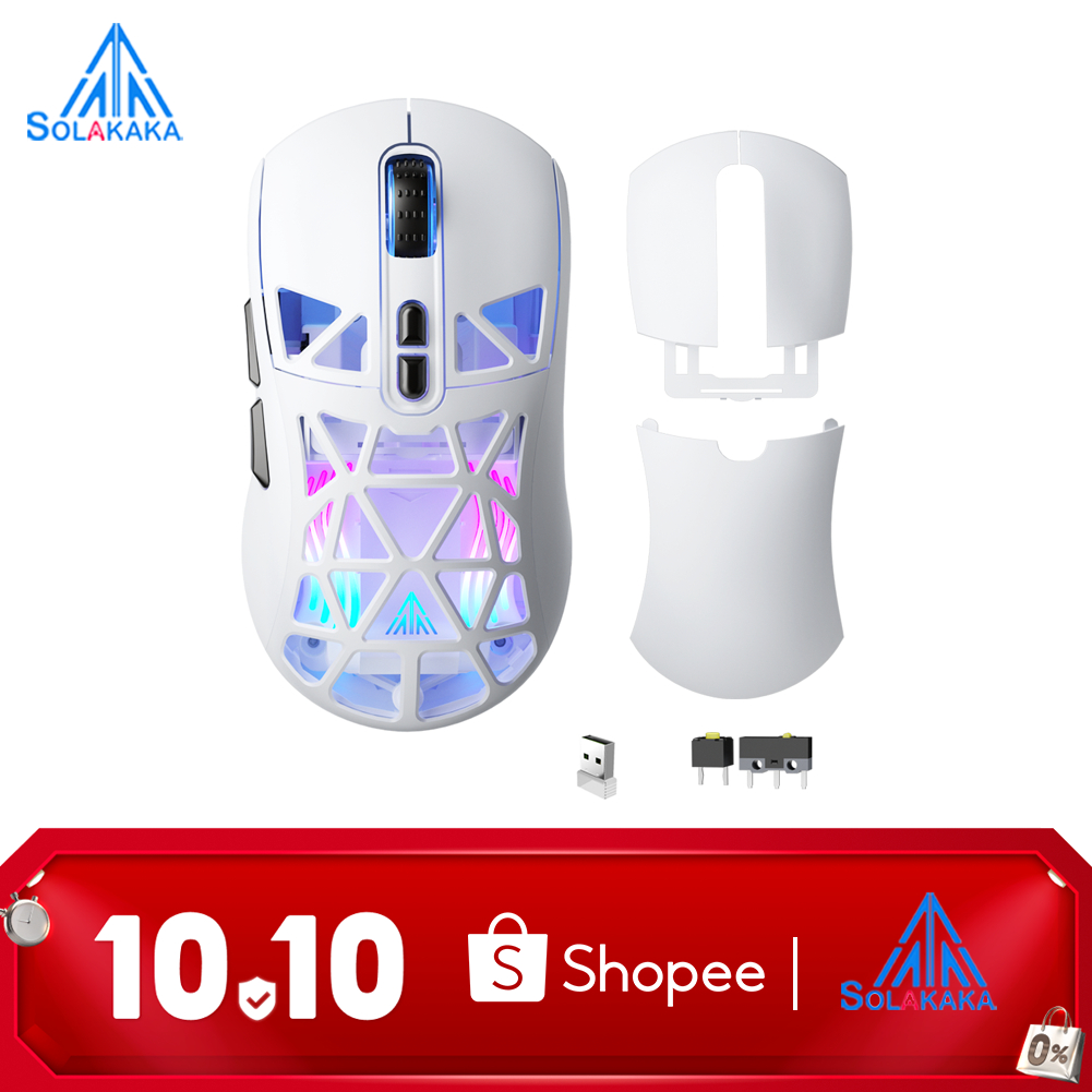 SOLAKAKA SM802 Customized Mouse Replaceable Shell Tri-mode Connection ...