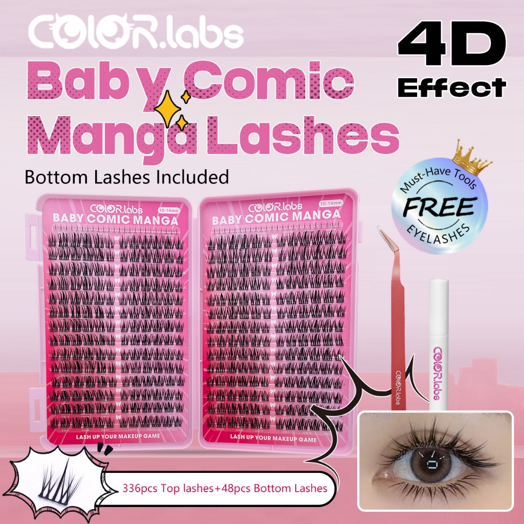 COLOR.labs Baby Comic Manga Eyelash Extensions Wisp Book, 336pcs Top ...