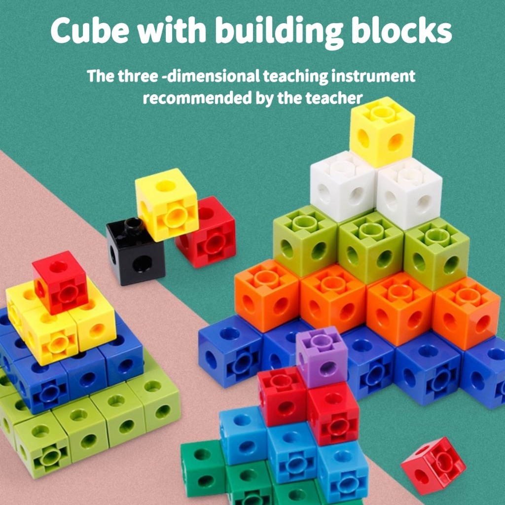 100pcs Math Linking Cubes Number blocks Cubes Linking Cubes Link Cubes ...