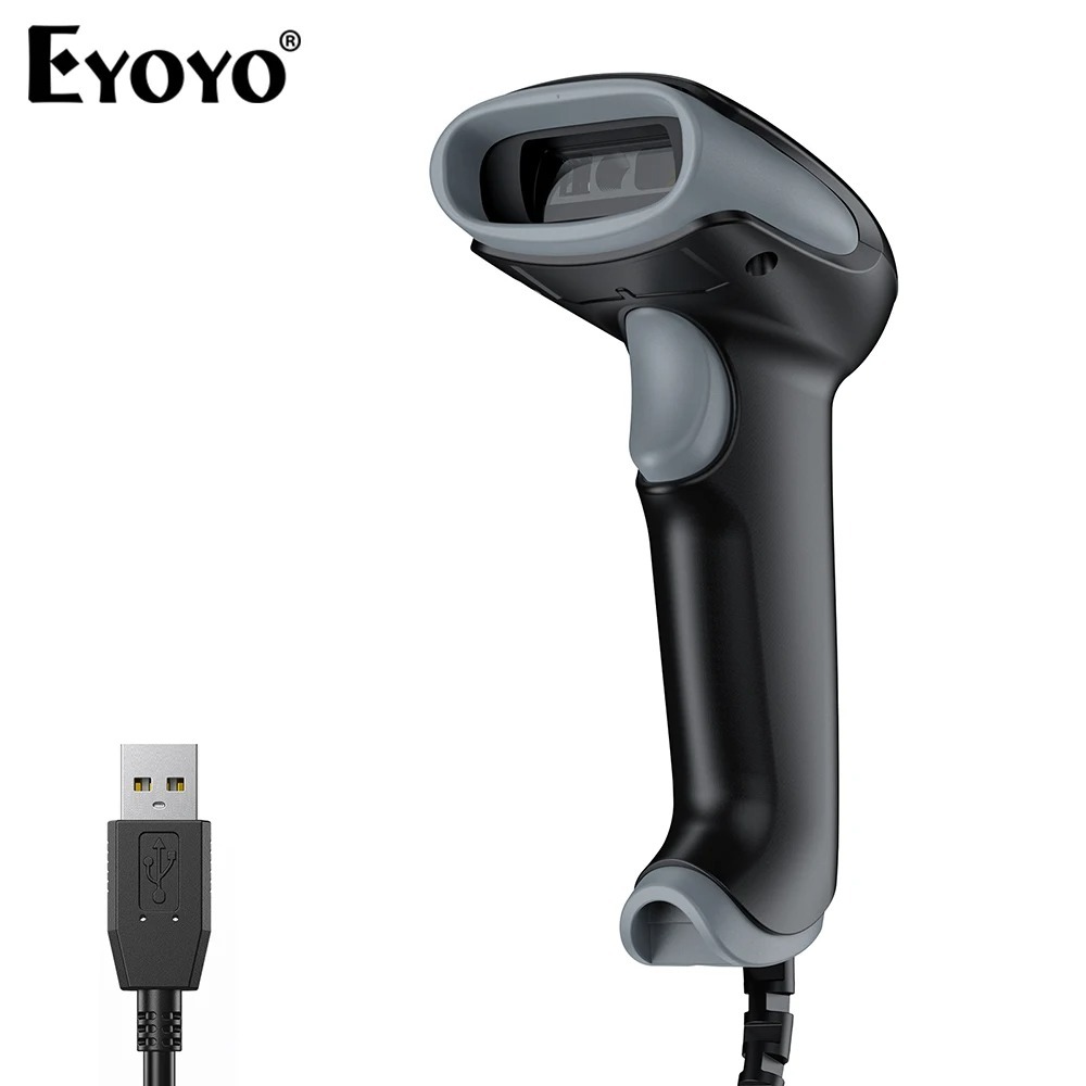 Eyoyo EY-034 USB Wired Auto-sensing Scanning 1D 2D Barcode Scanner ...