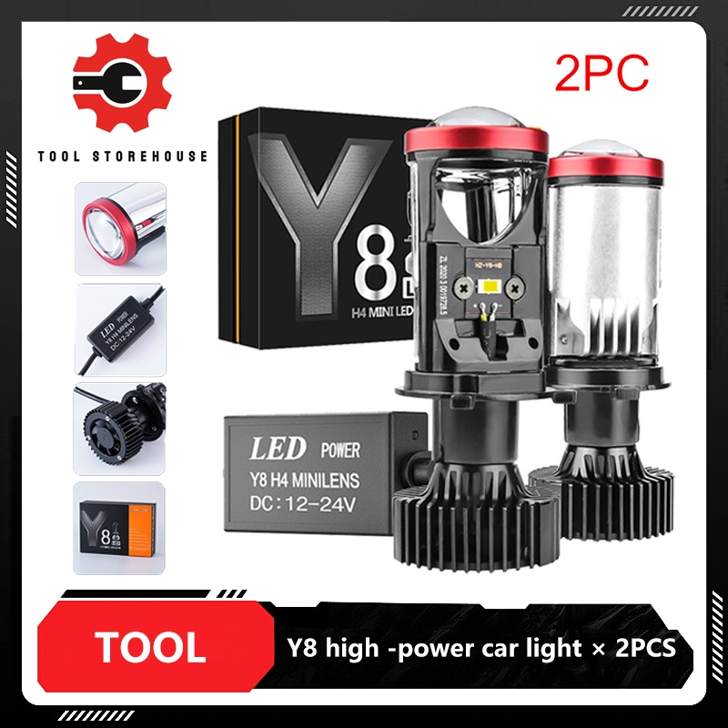 2PCS 16000LM 6500K Y8 Y6 H4 Car LED Headlight Bulb Canbus Error Free ...