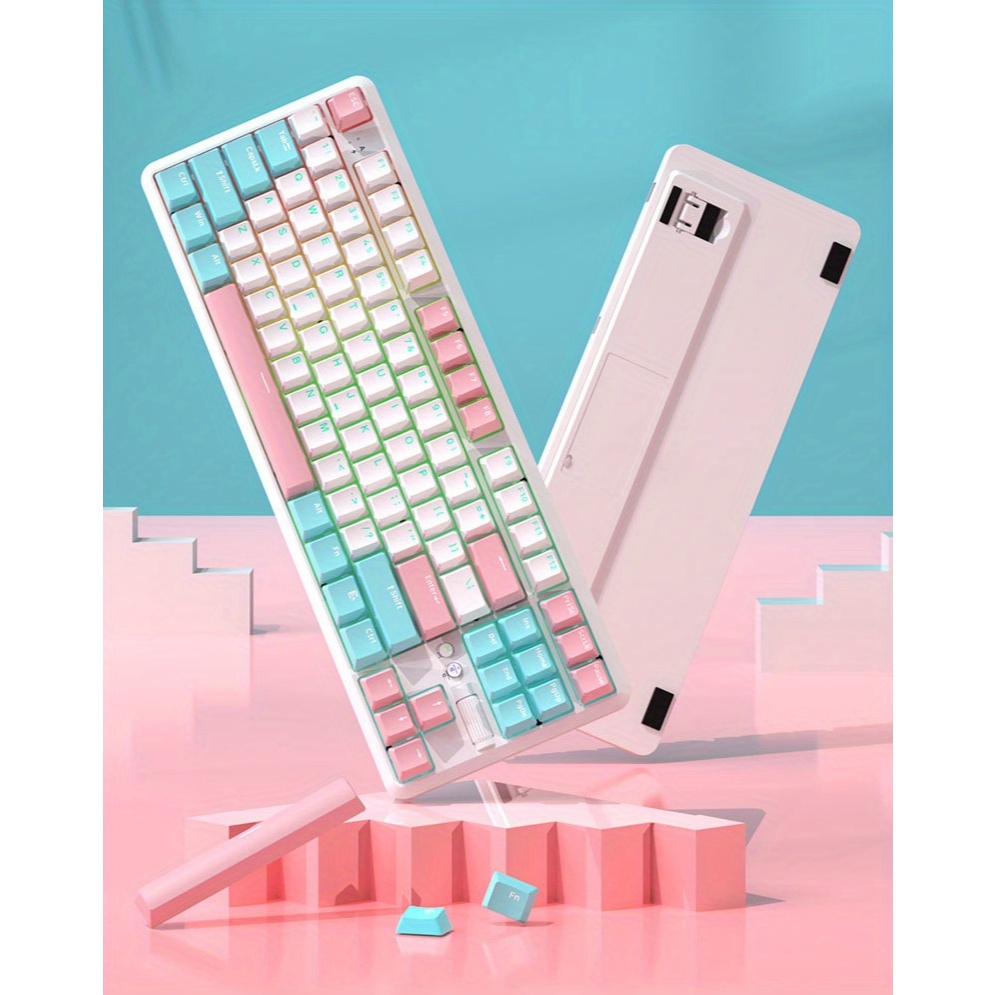Ajazz K870TPro 87 Keys hot-swap Wireless keyboard 2.4G BT three-mode ...