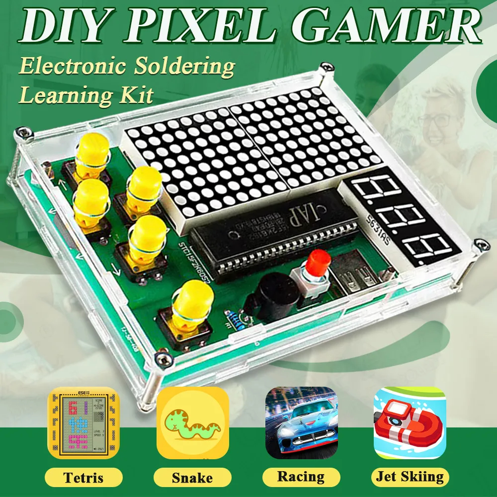 DIY Pixel Game Maker Kit Electronics DIY Soldering Project Practice ...