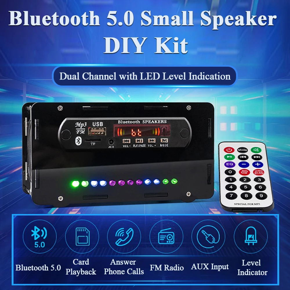 DIY Bluetooth Speaker Kit with FM Radio DIY Soldering Project Practice ...