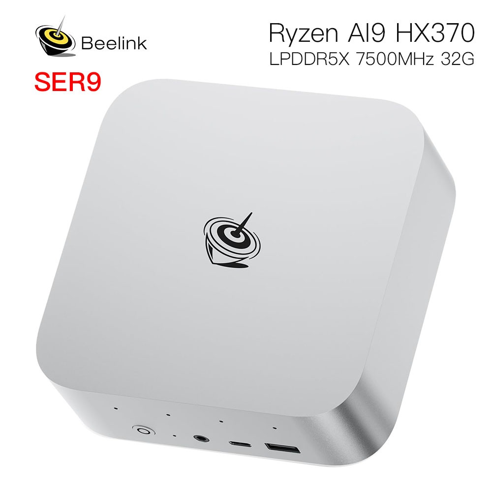 Beelink SER9 AI Mini PC AMD Ryzen AI9 365/HX370 LPDDR5X 7500MHz PCIe4.0 ...
