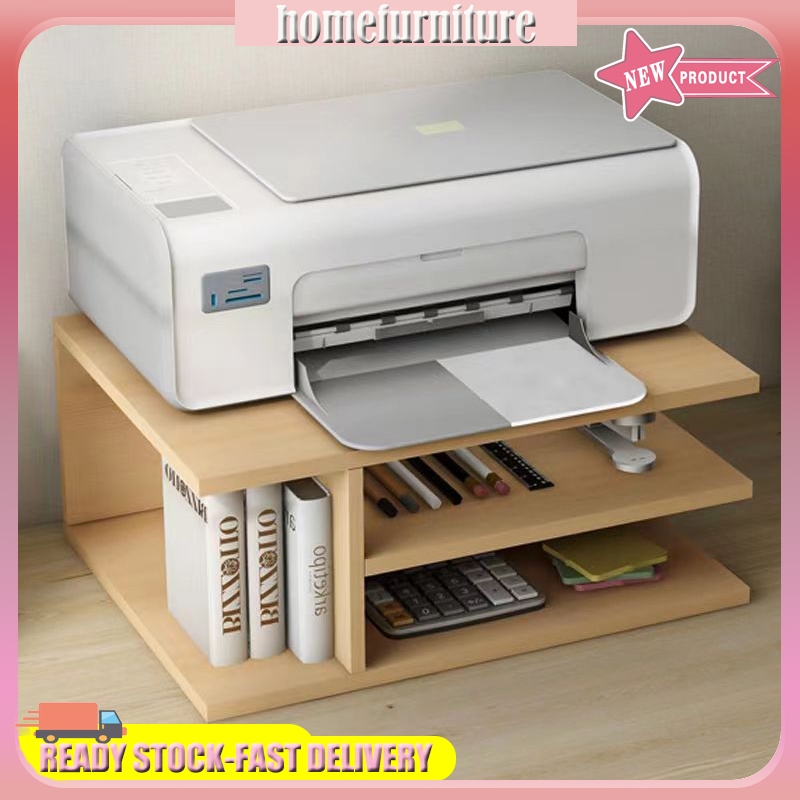 Desktop Storage Shelf Printer Rack Monitor Riser Desk Multi-functional ...